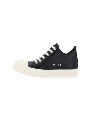 Rick Owens Low-top Leather Sneakers