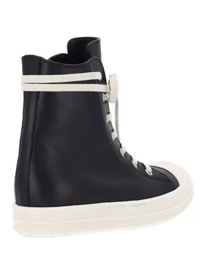 Rick Owens High-top Leather Sneakers