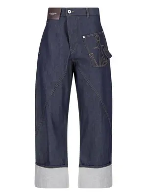 JW Anderson Wide Jeans "twisted - Blue