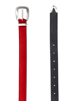 MOLEBO Pony Hair Belt With Silver Buckle