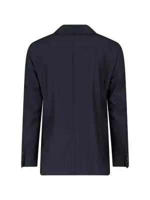 Tagliatore Double-breasted Suit In Virgin Wool - Black