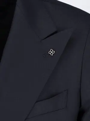 Tagliatore Double-breasted Suit In Virgin Wool - Black