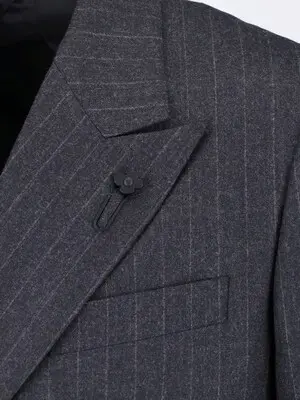 LARDINI Double-breasted Suit In Virgin Wool - Gray