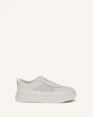 Moncler Altive Suede And Nubuck Sneakers - White