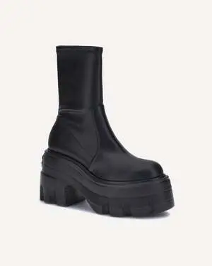 Casadei Faux Leather Ankle Boots With Platform