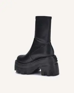 Casadei Faux Leather Ankle Boots With Platform