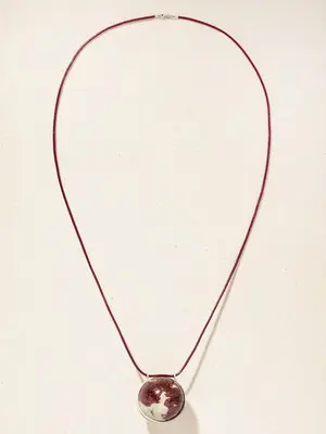 Marisa Klass 18-karat White Gold, Diamond And Tourmaline Pendant Necklace