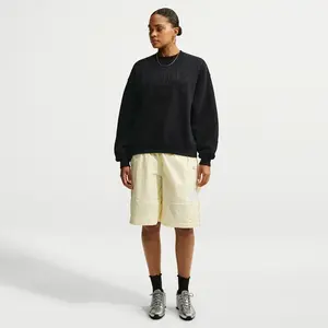 Nike Studio Fleece Medium Weight Oversized Embossed Crew