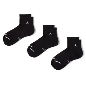 JORDAN Everyday Elevated Ankle Socks - Black