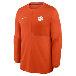 Nike Clemson Sideline Coach Dri-fit College Long-sleeve Top - Orange