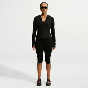 Nike Embroidered Full-zip Top - Black
