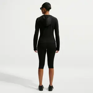 Nike Embroidered Full-zip Top - Black