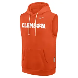 Nike Clemson Sideline Dri-fit College Sleeveless Pullover Hoodie