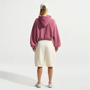 Nike Studio Fleece Medium Weight Oversized Cropped Hoodie