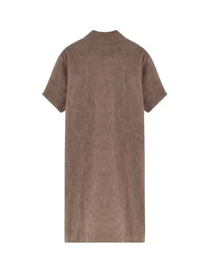 Brunello Cucinelli High Neck Sequined Short Sleeve Dress