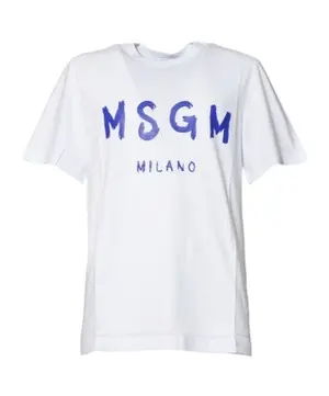 MSGM Logo Printed Crewneck T-shirt