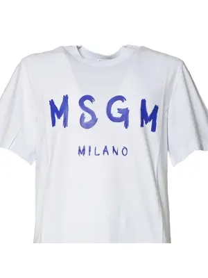 MSGM Logo Printed Crewneck T-shirt
