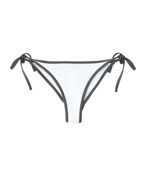 Brunello Cucinelli Side-tie Bikini Bottoms - White