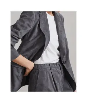 Brunello Cucinelli Single-breasted Suede Blazer