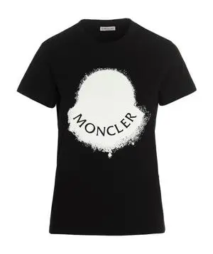 Moncler Logo-print Cotton T-shirt - Black