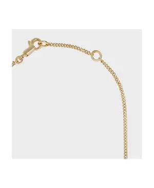 Celine Alphabet K Necklace In Brass With Gold Finish