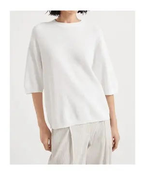 Brunello Cucinelli Short-sleeved Knitted Top - No