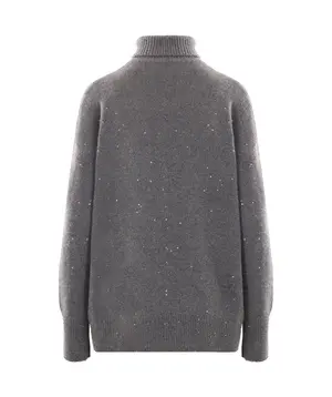 Brunello Cucinelli Sequin-trimmed Turtleneck Sweater
