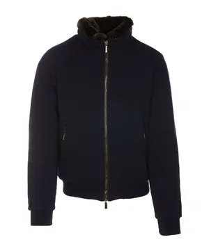MOORER Bellati-mrw Zipped Padded Jacket - Blue