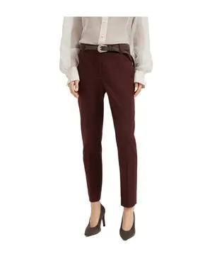 Brunello Cucinelli Button-fastening Stretch-cotton Trousers - Brown