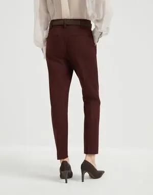 Brunello Cucinelli Button-fastening Stretch-cotton Trousers