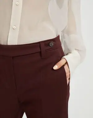 Brunello Cucinelli Button-fastening Stretch-cotton Trousers