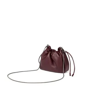 Brunello Cucinelli Mellow Drawstring Small Bucket Bag