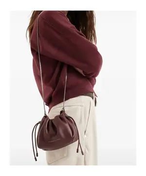 Brunello Cucinelli Mellow Drawstring Small Bucket Bag