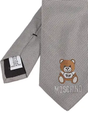Moschino Embroidered Bear Tie