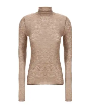 Pinko Moss Turtleneck Knitted Jumper - Beige