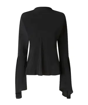 Pinko High-neck Ruffle-sleeved Shirt