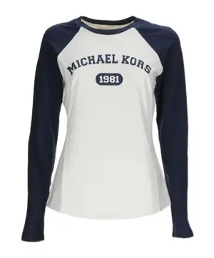 Michael Kors Graphic Logo Baseball Long Sleeve T-shirt