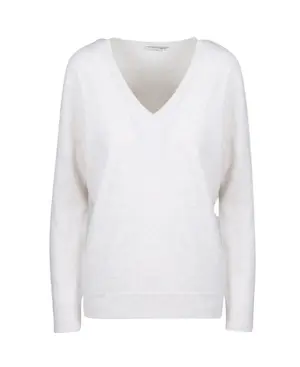 Vince Weekend Long Sleeved V-neck Jumper - White