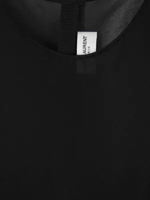 Saint Laurent Sleeveless Crewneck Maxi Dress With Logo Detail