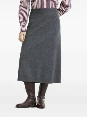 Brunello Cucinelli Knitted Midi Skirt