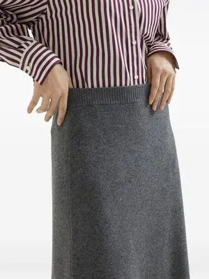 Brunello Cucinelli Knitted Midi Skirt
