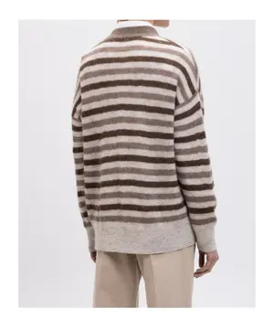 Brunello Cucinelli Striped Knitted Cardigan