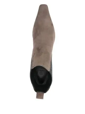 Brunello Cucinelli Monili-embellished Suede Ankle Boots