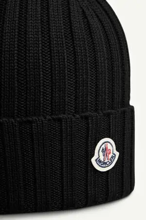 Moncler Logo Wool Beanie