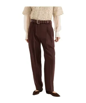 Brunello Cucinelli Monili Detailed Tailored Trousers - Black