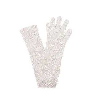 Brunello Cucinelli Sequin-embellished Gloves - White