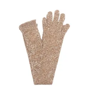 Brunello Cucinelli Sequin-embellished Long Gloves - Nude