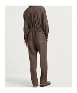 Brunello Cucinelli Cotton Denim Jumpsuit