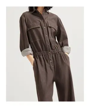 Brunello Cucinelli Cotton Denim Jumpsuit