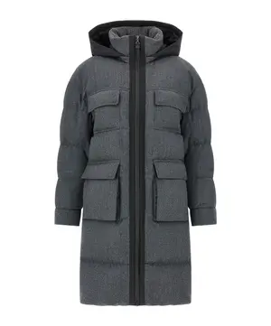 Brunello Cucinelli Long Quilted Jacket - Black
